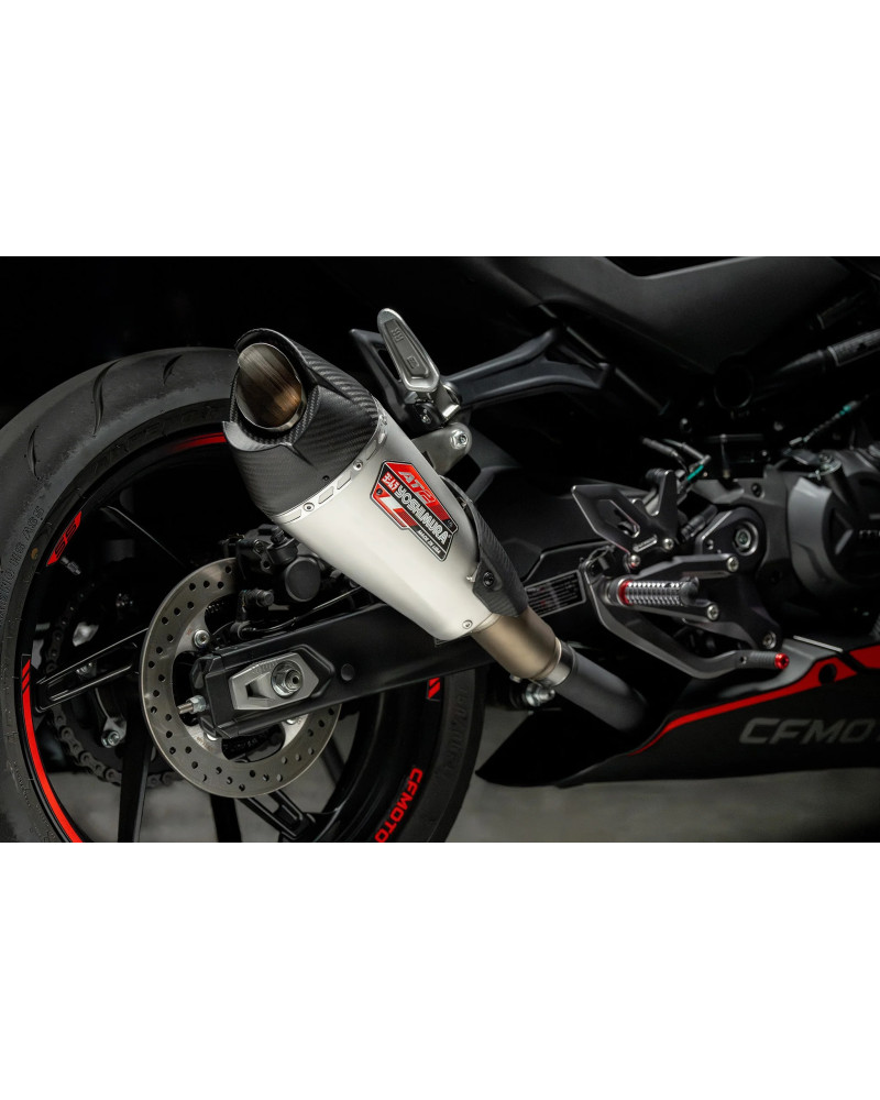YOSHIMURA | AT2 Stainless Slip-On Exhaust for CF MOTO 450SR 2023-2024 ...