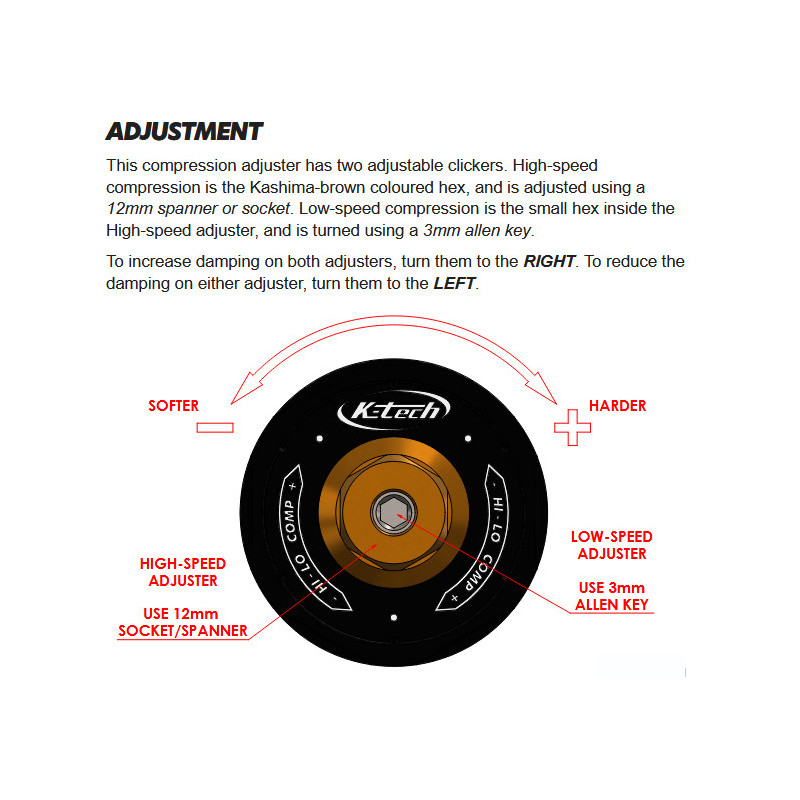 K-TECH | Shock Absorber SHOWA MX 3.0:1 Compression Adjuster